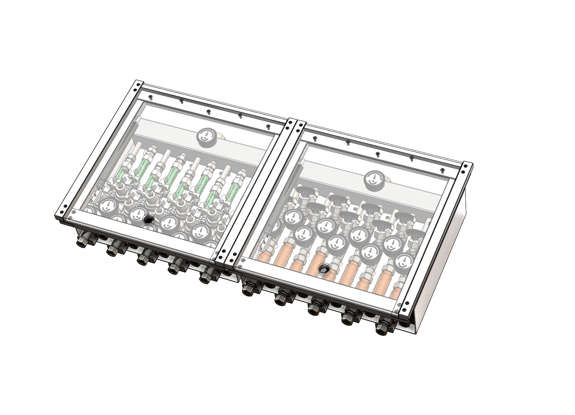 PCW Floor Module SET, 10 supply + 10 return, Seo Kyung raised floor, 2 ...