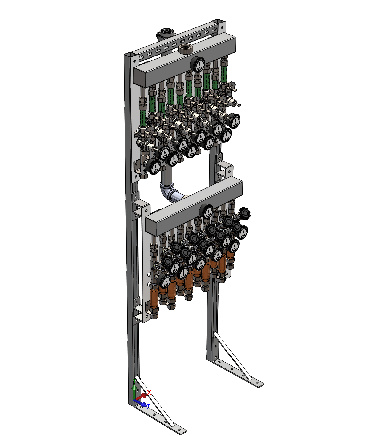 PCW Free Standing Module SET, 10 supply + 10 return - Triangle Design ...