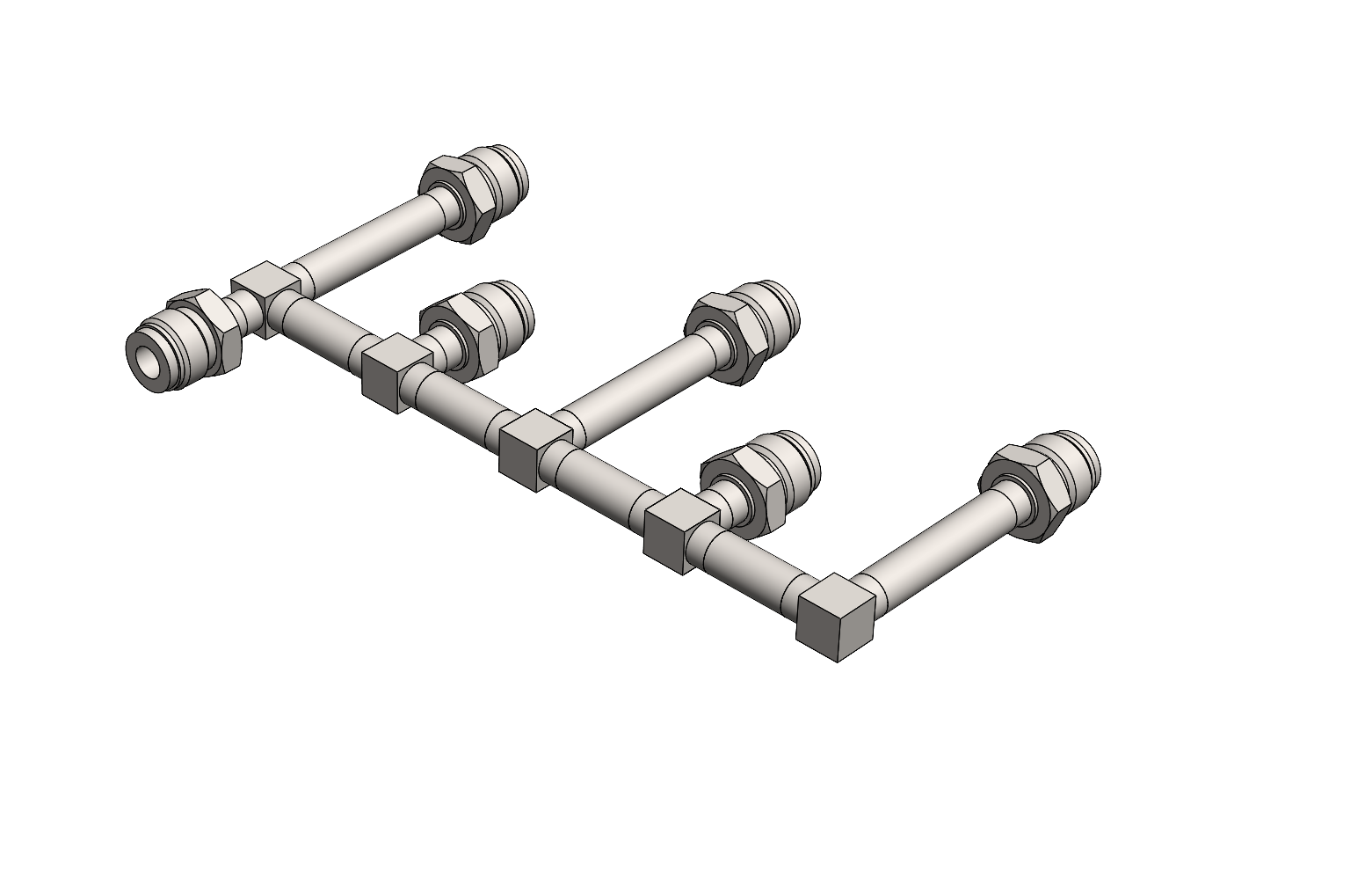 MANIFOLD, UHP, V, 1/2" IN, 1/2" x 5 OUT - Triangle Design Group LLC